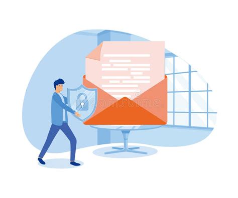 Concept Of Encryption Of Emails Internet Data Protection Business