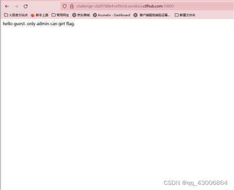 Ctfhub技能书解题笔记 Cookiectf User Agent 身份为admin才可访问的 Csdn博客