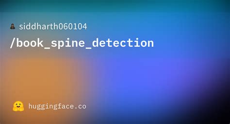 Siddharth060104bookspinedetection · Hugging Face