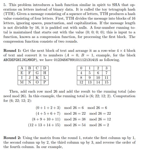 Solved 5 This Problem Introduces A Hash Function Similar In