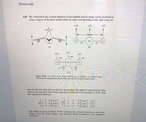 Solved Homework 4 49 The Vibration Is The Vertical
