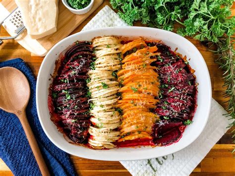 Sweet Potato Parsnip And Beet Gratin — Food Garden
