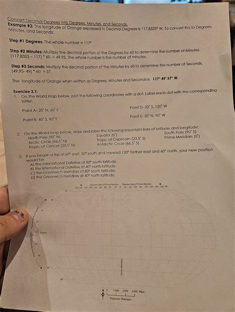 Solved Convert Decimal Degrees Into Degrees Minutes And Chegg Com
