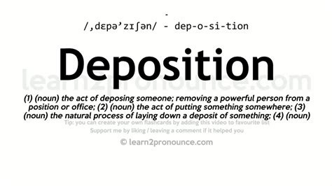 Deposition Definition Science