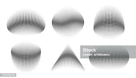 하프톤 원 도점 3d 구 의료 치료 화장품용 로고 엠블럼 디자인 요소 하프톤 원 도트 래스터 텍스처를 사용하는 글로브 아이콘 벡터 그림입니다 3차원 형태에 대한 스톡 벡터
