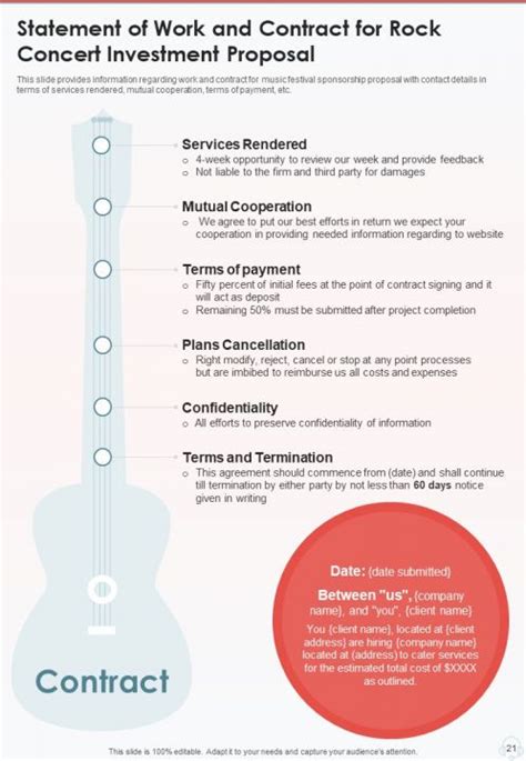 Rock Concert Investment Proposal Report Sample Example Document Presentation Graphics