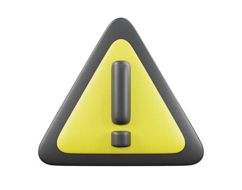 3d Rendering Warning Sign Minimal 22207266 Png