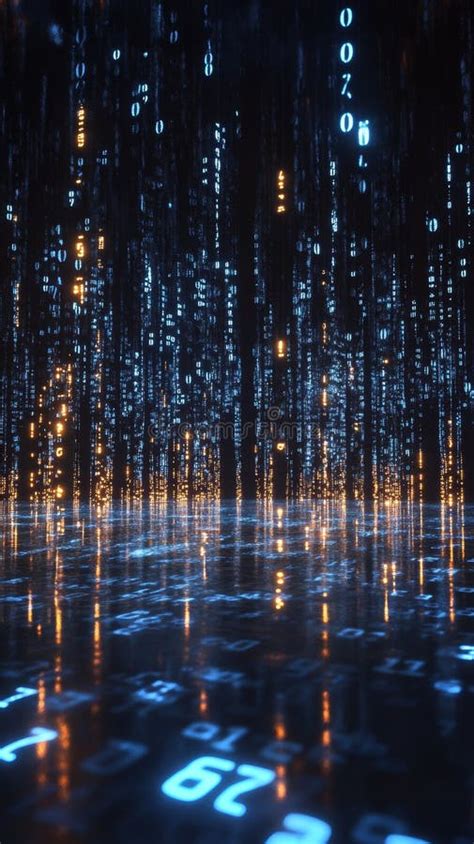 Realistic Data Projections In Mid Air With Dynamic Lighting Effects And Futuristic Visuals Stock