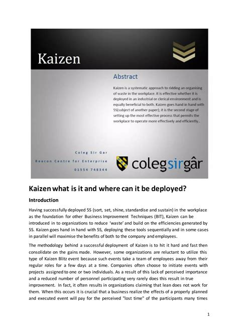 Kaizen DOCX Human Resources Business