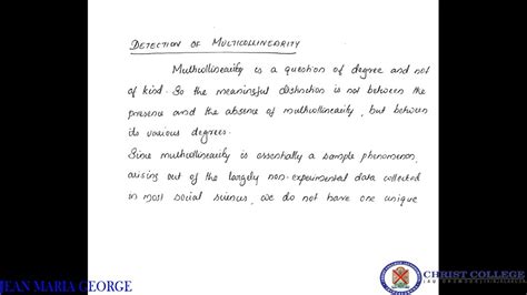 Multicollinearity Detection YouTube