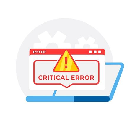 premium vector vector illustration of a computer error message