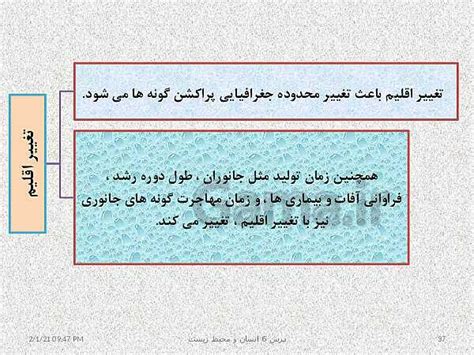 پاورپوینت نقشه مفهومی انسان و محیط زیست درس 6 تنوع زیستی، تابلوی زیبای آفرینش گاما