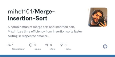 GitHub Mihet Merge Insertion Sort A Combination Of Merge Sort And Insertion Sort