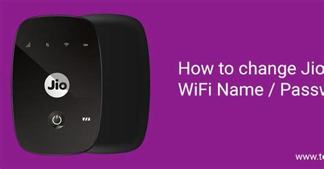 How To Change Jiofi Wifi Name Or Password Techirsh