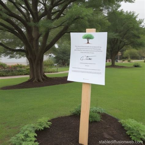 Tree Planting Sign Idea Stable Diffusion Online
