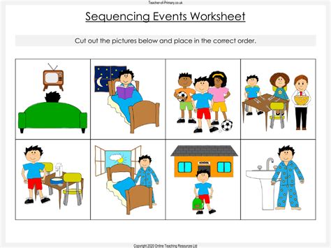 Sequencing Events Worksheet Maths Year 1 Worksheets Library