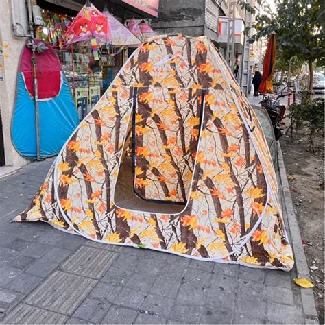 خرید و قیمت چادر مسافرتی 12نفره فنری تاشو با جنس برنو مدل استتار در 3