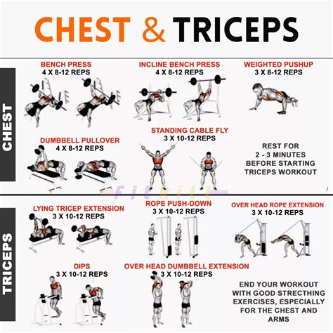 Tricep Workout Chart