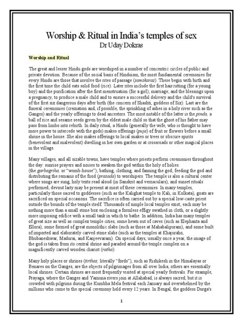 Worship And Ritual In Indias Temples Of Sex Dr Uday Dokras Pdf