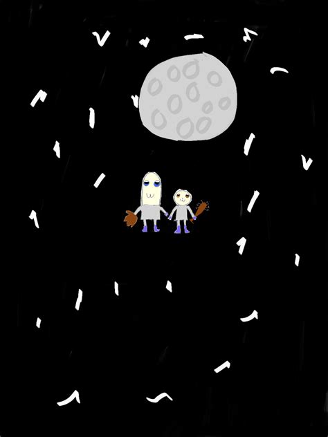 Drew Fan Art Of Popuko And Pipimi Playing A Game Of Catch With The Moon Baseball Is Popular