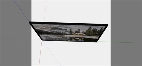 山脚小屋装饰画su模型 陈设摆件 土木在线