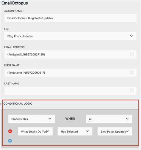 create an emailoctopus wordpress form ninja forms
