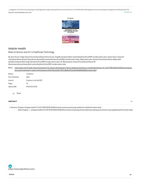 mobile health 7 roles of sensors and iot in healthcare technology