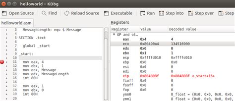 Assembly Debugging Not Highlighting Current Line Stack Overflow