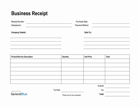 Sales Receipt Templates
