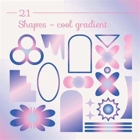 Premium Vector Geometric Shapes With Cool Gradient