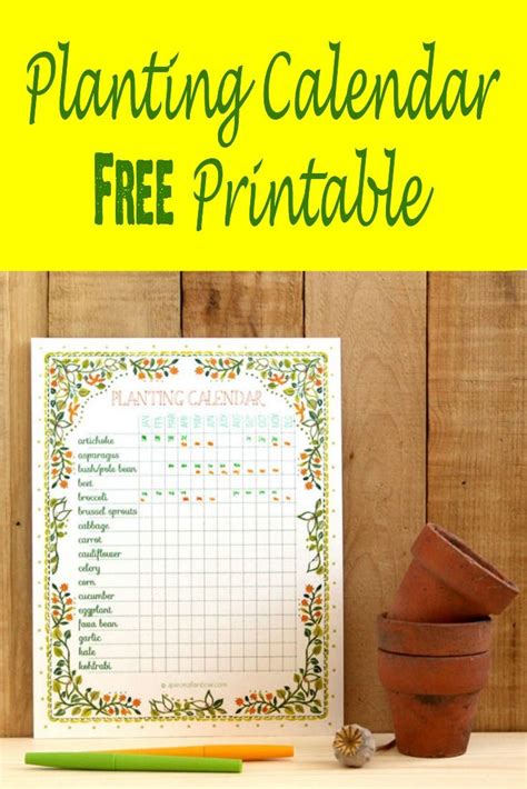 Printable Planting Calendar And 3 Ways To Use It Planting Calendar