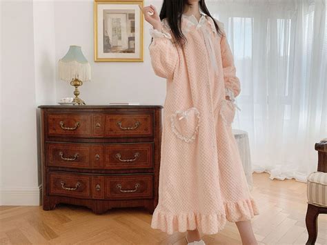 Фланелевый Халат женский зимний длинный халаты для женщин Романтическая Ночная сорочка халат