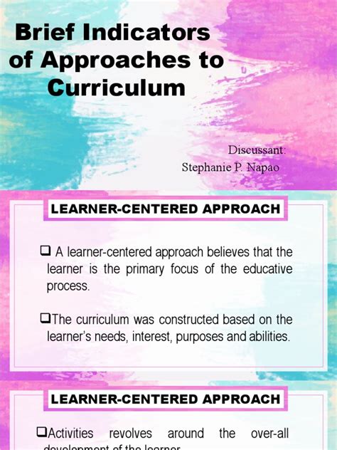 Brief Indicators Of Approaches To Curriculum 20xx 20xx Descargar