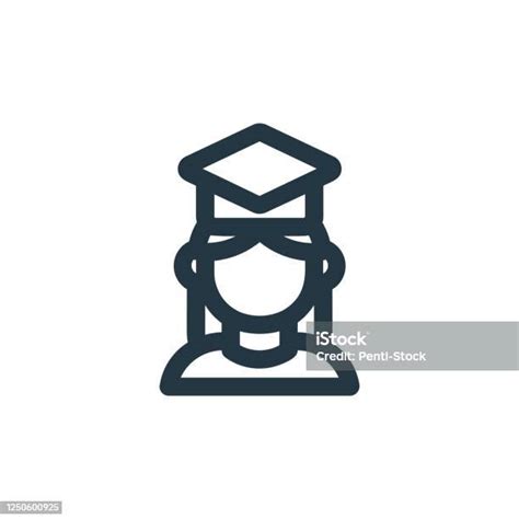 졸업 벡터 아이콘입니다 졸업 편집 가능한 스트로크 웹 및 모바일 앱 로고 인쇄 매체에 사용하기 위한 졸업 선형 기호입니다 얇은 선 그림 벡터 격리 된 윤곽선 도면입니다 교사