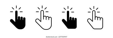 Hand Cursor Icon Vector Illustration Cursor Stock Vector Royalty Free Shutterstock