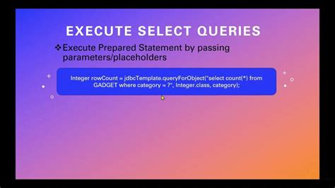 Jdbc Template Prepared Statement With Parameters Example Jdbc Template Prepared Statement