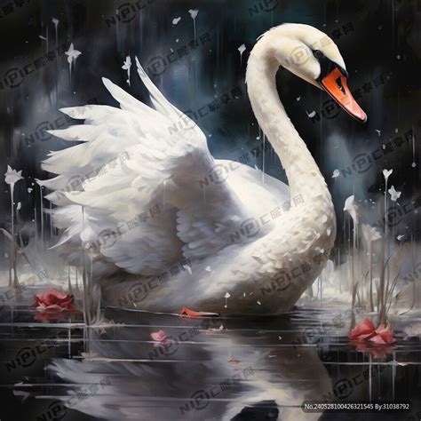 Ai创作图天鹅 昵图网