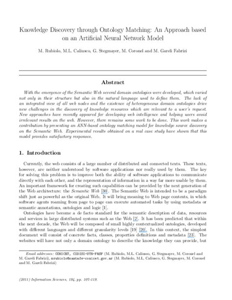 Pdf Neural Network Based Constraint Satisfaction In Ontology Mapping