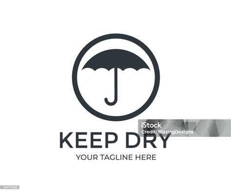 건조 포장 기호를 유지하십시오 패키지 소포 물류 및 배달 배송 우산 및 빗방울 기호 벡터 디자인 및 그림 개념에 대한 스톡 벡터