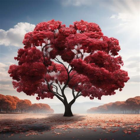 Premium Photo Red Tree