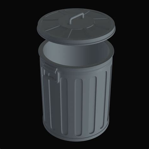 Trash Bincan 3d Print Print File Stl 3d Model Digital Desk