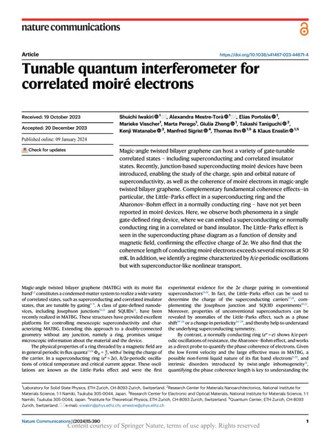 Pdf Tunable Quantum Interferometer For Correlated Moiré Electrons