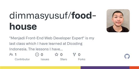 Github Dimmasyusuffood House Menjadi Front End Web Developer Expert Is My Last Class Which