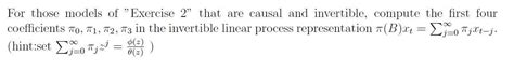 Solved Time Series Analysis Problem Show Work The Chegg Com