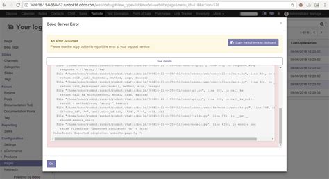 110 Website Singleton Error When We Trying To Unlink Multiple Pages