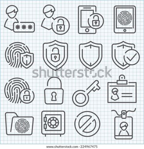 Vector Thin Line Icons Set Web Stock Vector Royalty Free Shutterstock