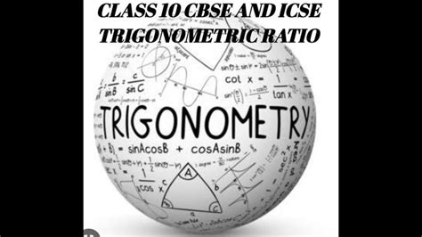 Trigonometry Ratio Part 3 Class 10 Cbse And Icse Class 10