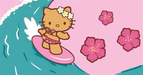 Widget Flower Hello Kitty Hawaii Cute Surf Hello Kitty Wallpaper Hello Kitty Wallpaper Hd