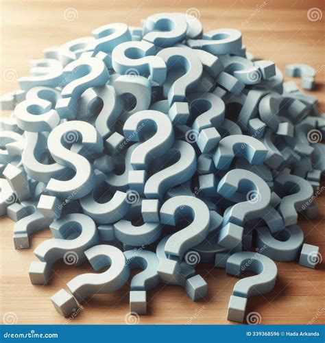 Heap Of Question Marks On Table Concept Representing Confusion