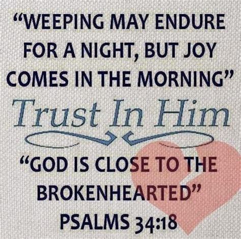 Weeping May Endure For A Night But Joy Comes In The Morning Trust In